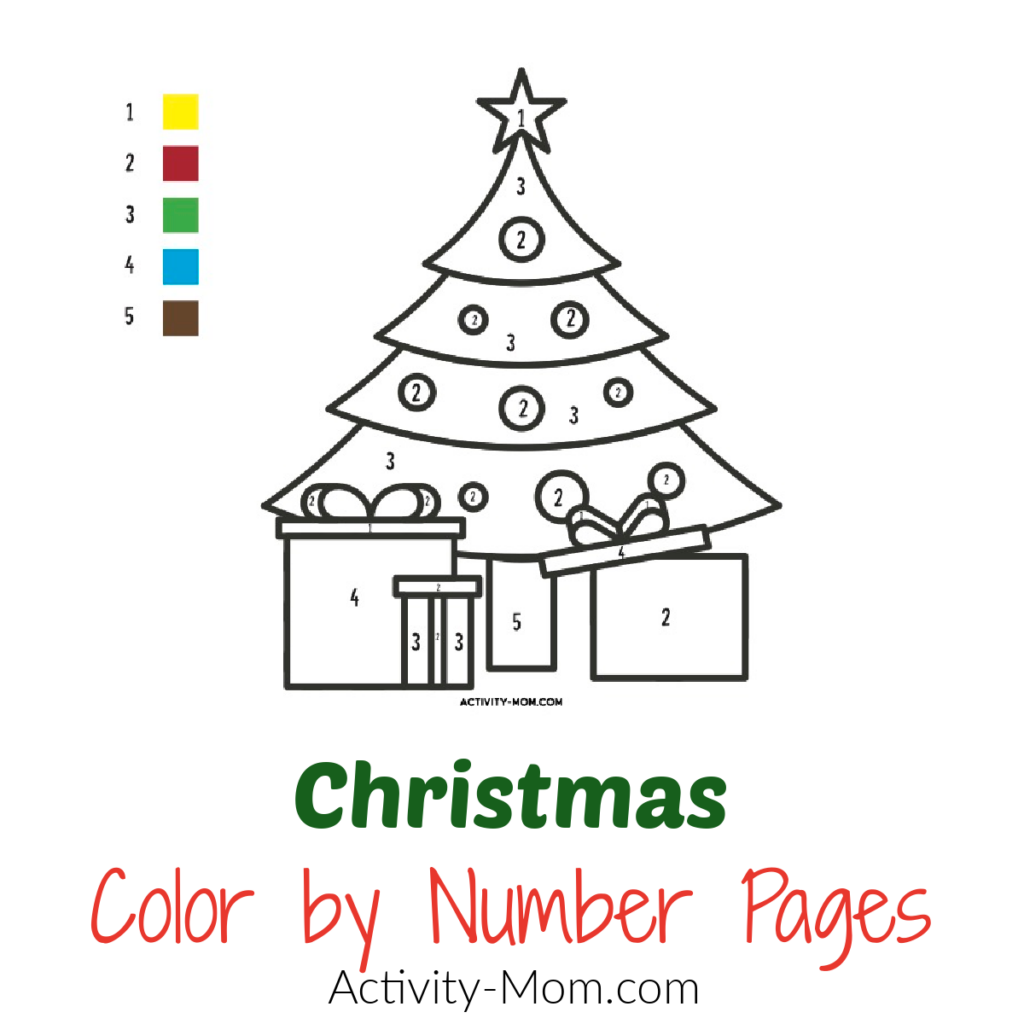Color By Number Christmas Pages Free Printable Templates